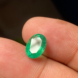 2.20 Carat 7x10mm Classic Emerald Cut Loose Zambian Emerald Green Shade ...
