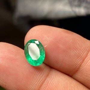 2.20 Carat - 7x10mm - Classic Emerald Cut Loose Zambian Emerald Green ...