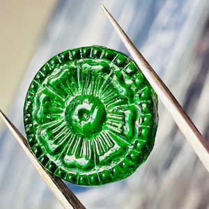 20MM Round Precious Emerald Hydro Handmade Carving Gemstone Hand Work ...