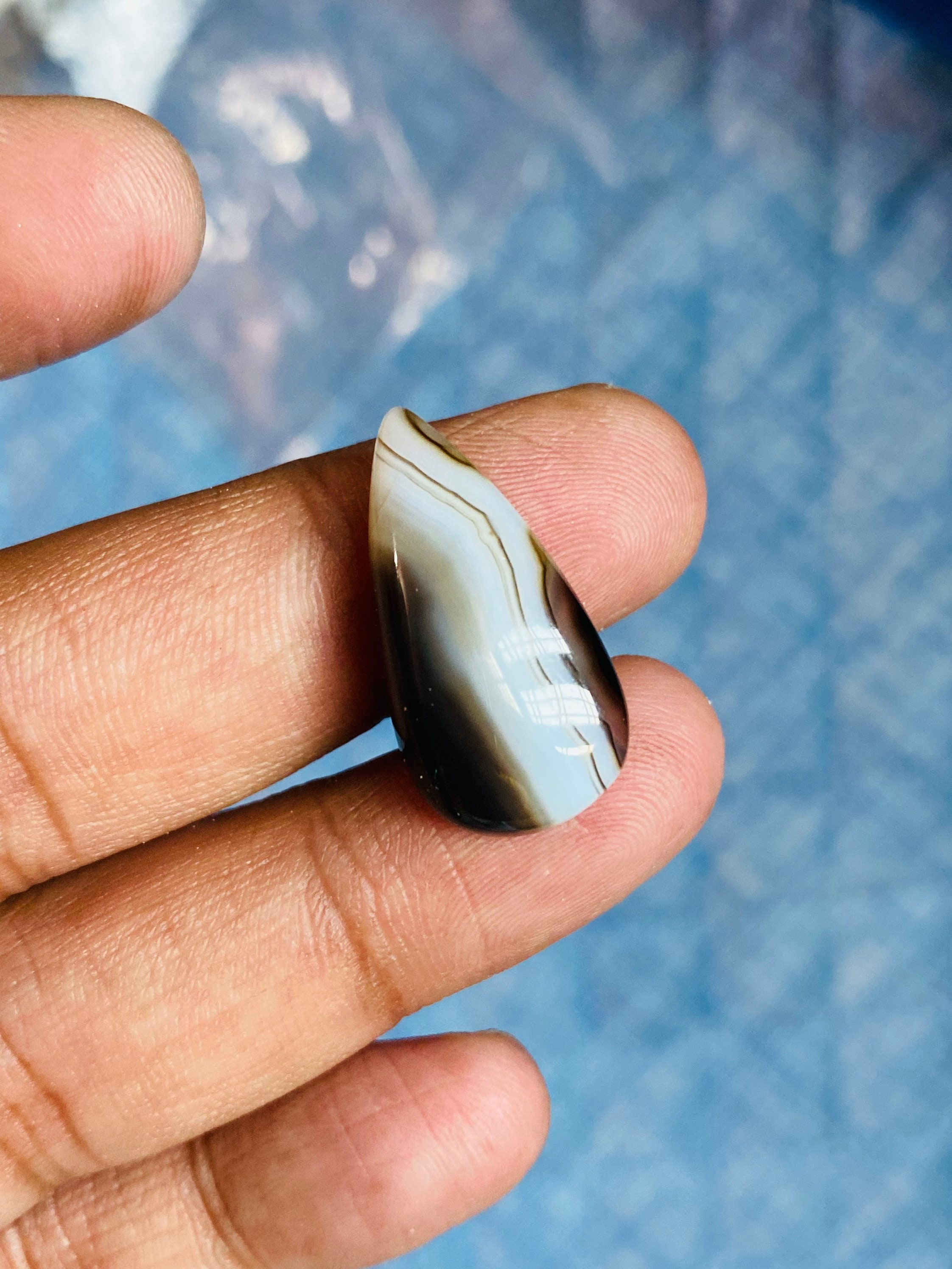 Aqeeq Black & White Aqeeq 100% Natural Gemstone High Quality - Etsy