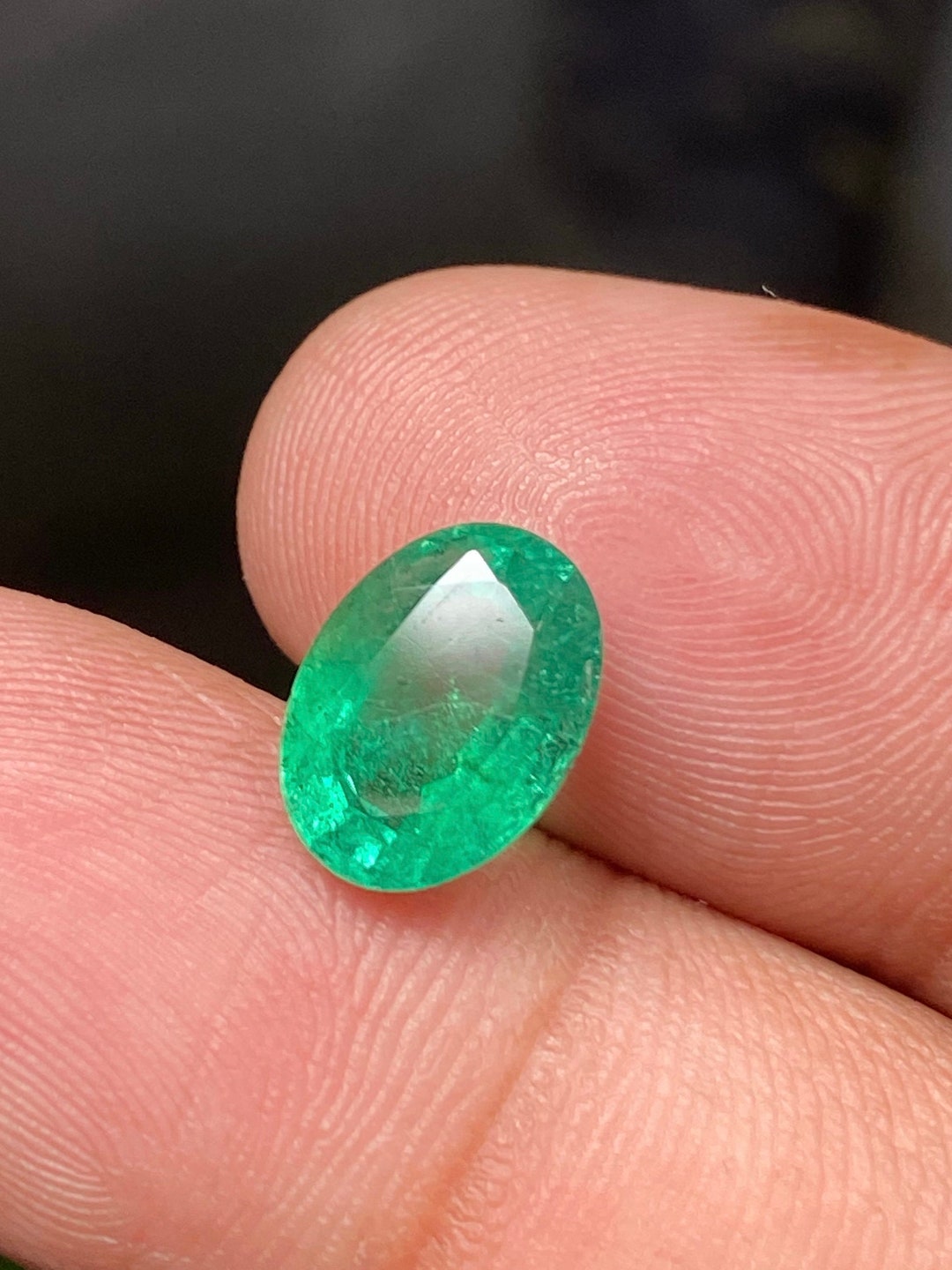 2.20 Carat 7x10mm Classic Emerald Cut Loose Zambian Emerald Green Shade ...