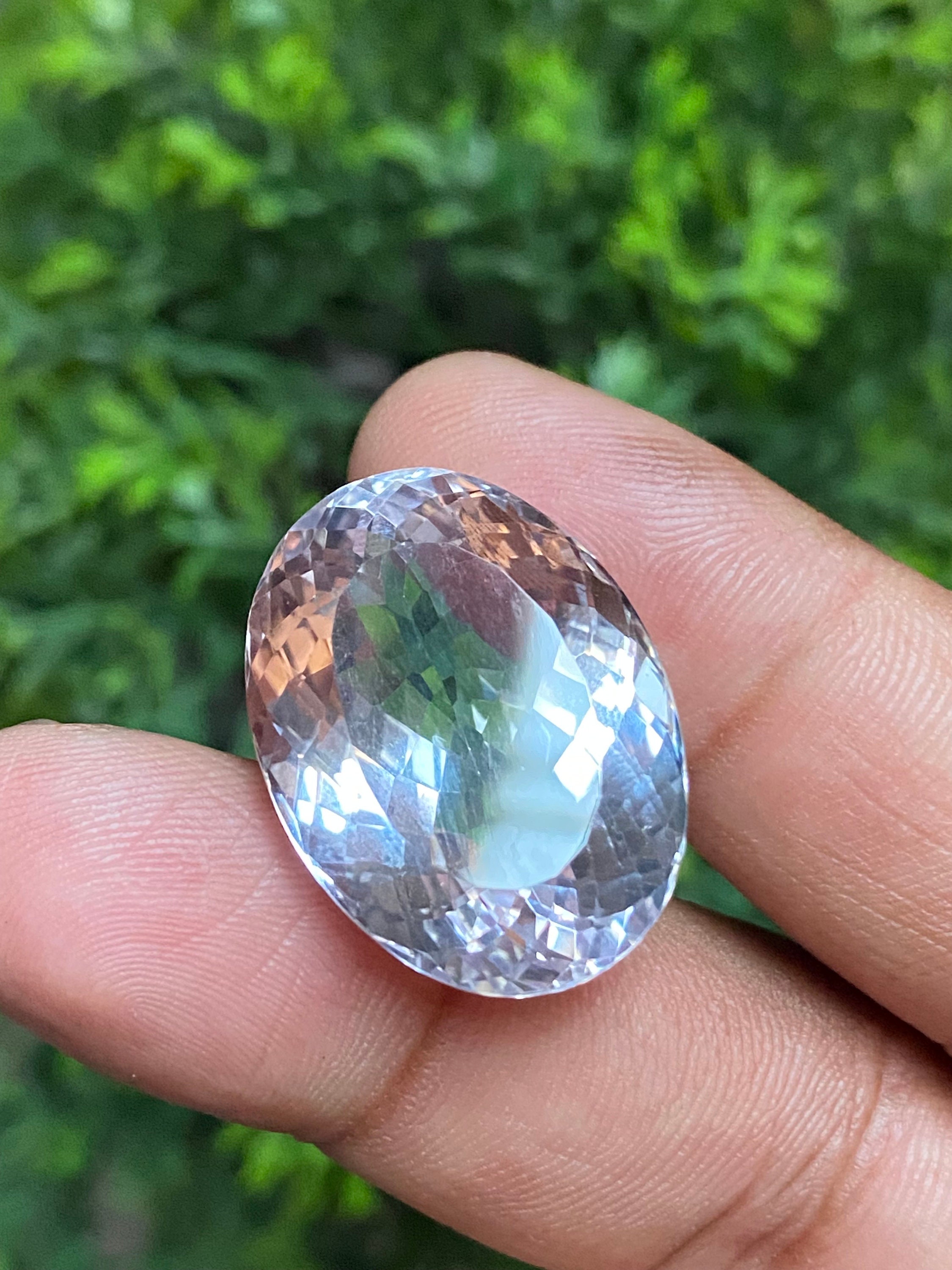 TRANSPARENT!!! Natural Rose De France Oval Shape 38cts Mint Pink Color ...