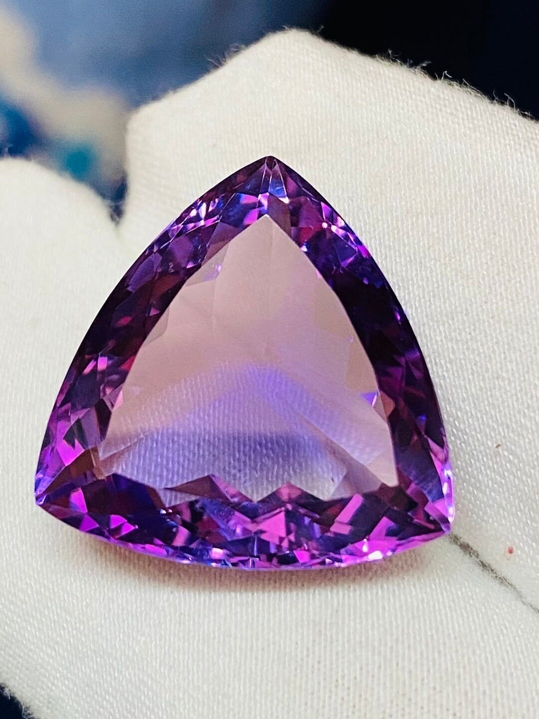 X- Cross Cut Triangular Shape 20mm , Purple Amethyst From African, Top ...