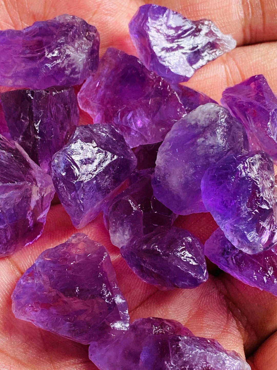 Gemmy Amethyst, Raw Big Size Blue Color Clean Interior for Faceting ...