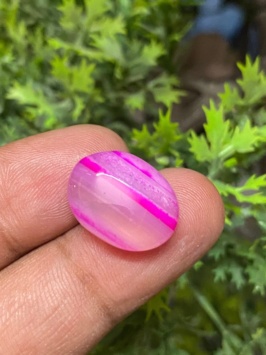 BABY Pink - Natural Hakik - Bi Color Aqeeq - Pink Color Akik - Oval ...