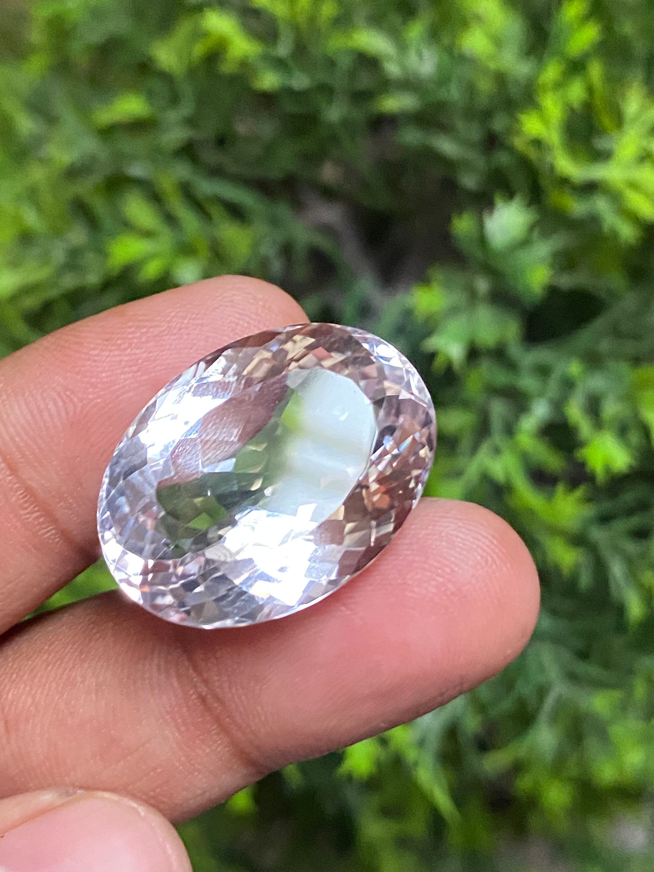 TRANSPARENT!!! Natural Rose De France Oval Shape 38cts Mint Pink Color ...