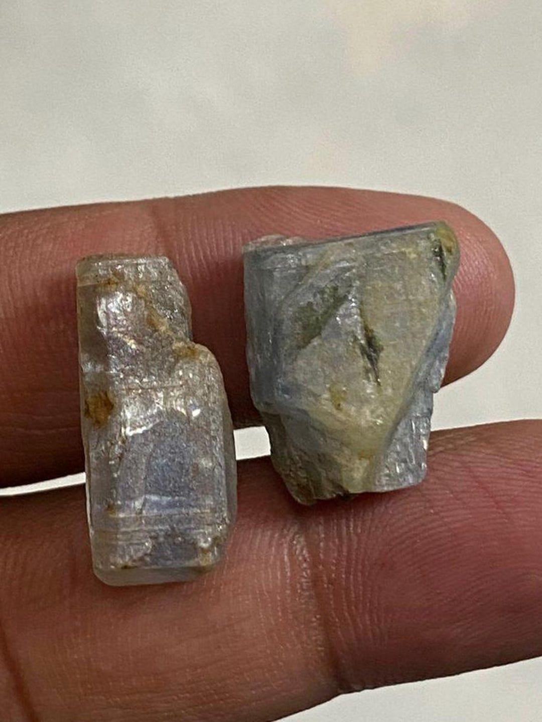 Raw Sky Blue Kyanite Stone, 44 Carat, Jewelry Wire Wrapping (2 Pieces ...