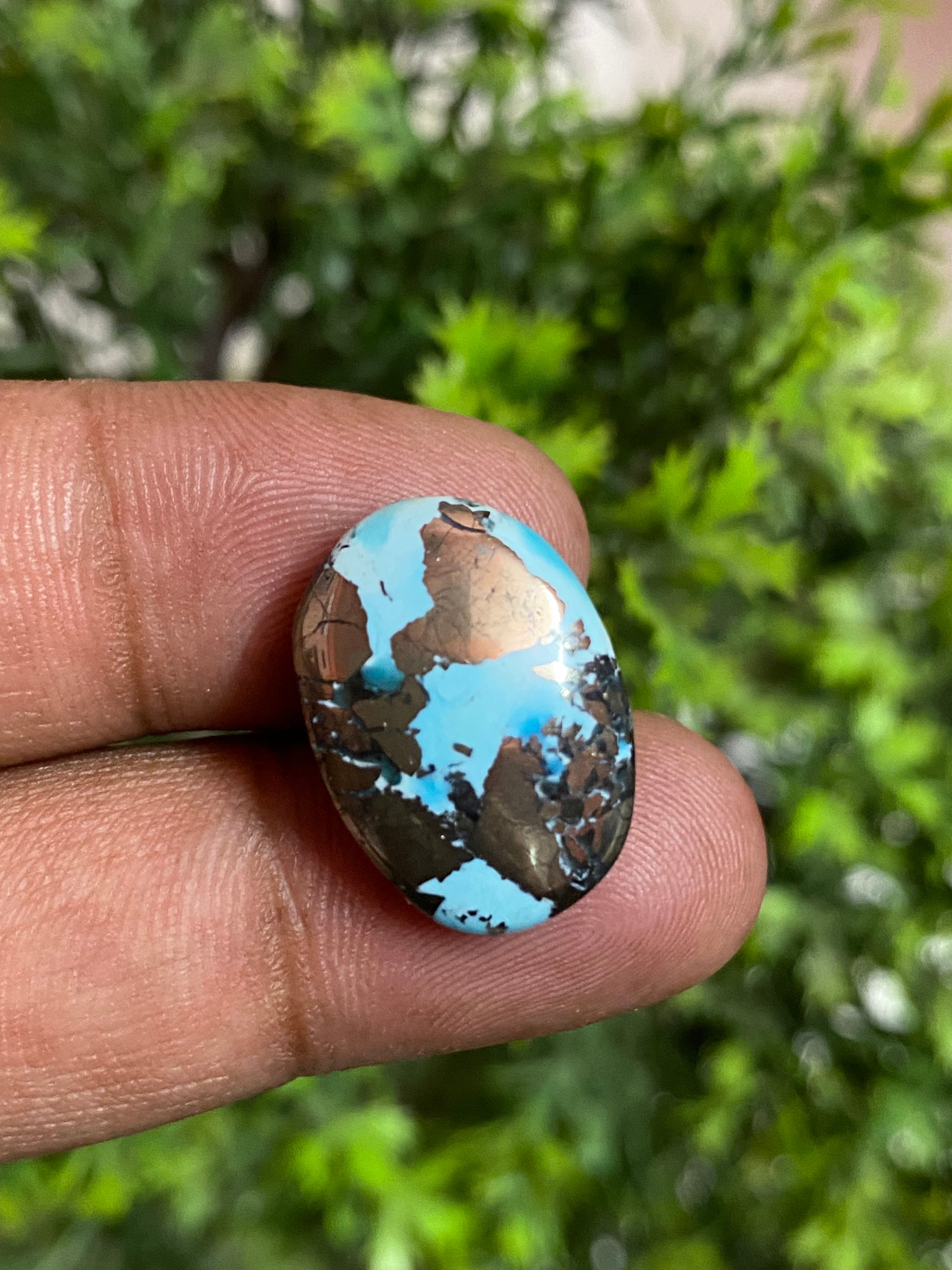 Neyshaburi Feroza | Blue Copper Turquoise | Unheated Untreated Cabochon ...