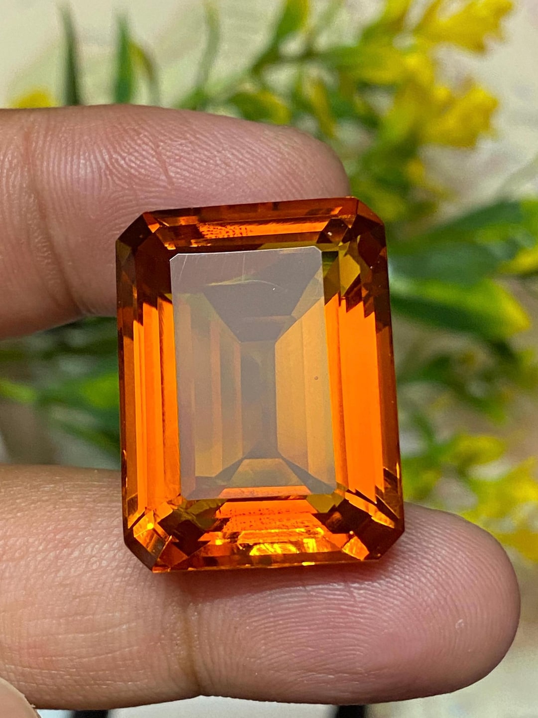 51.30 Ct Natural Madeira Citrine Gemstone, Emerald Cut, Brazil - Etsy