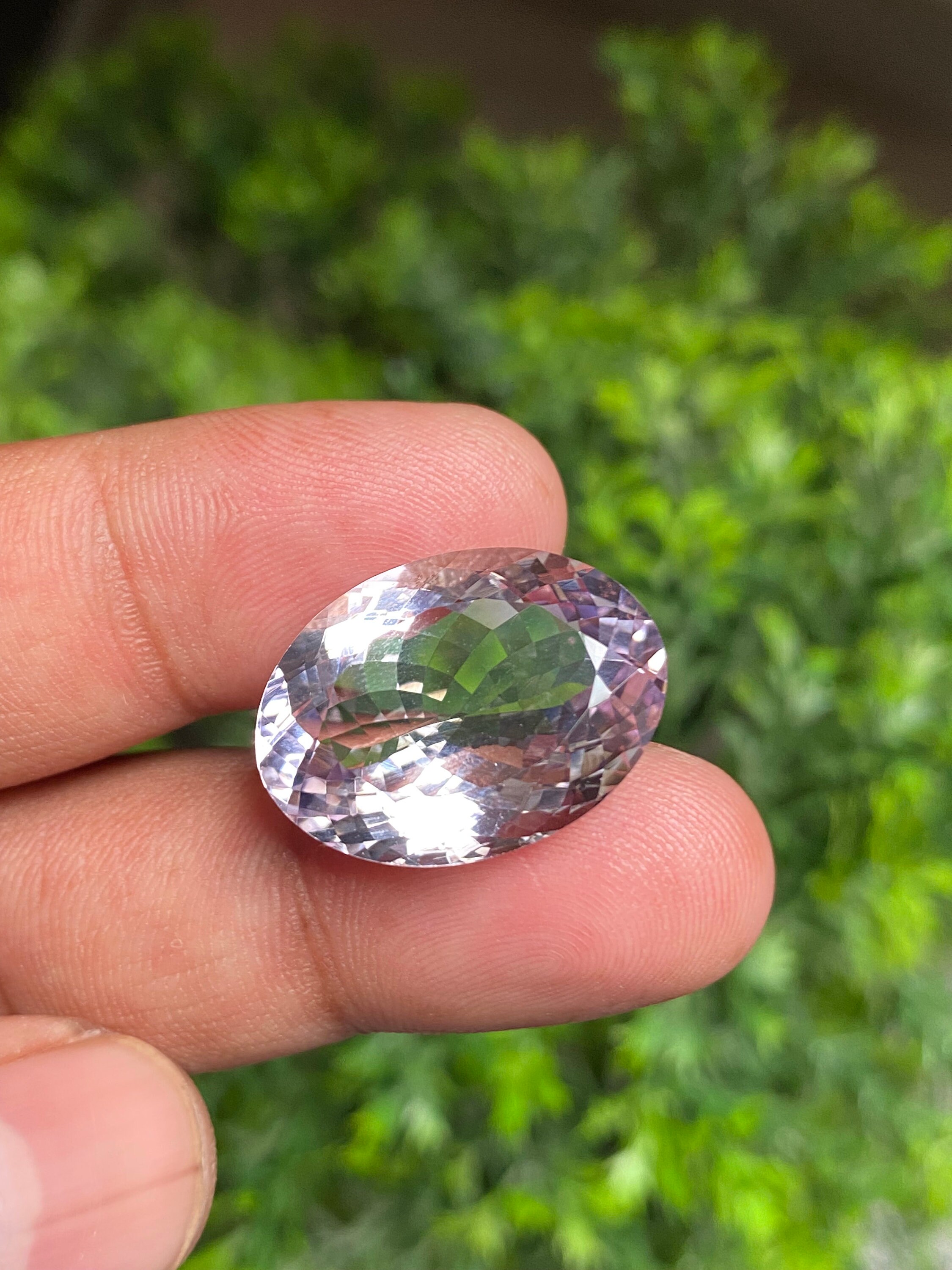 Natural Certified Baby Pink Lavender Amethyst Gemstone Oval Shape 19 ...