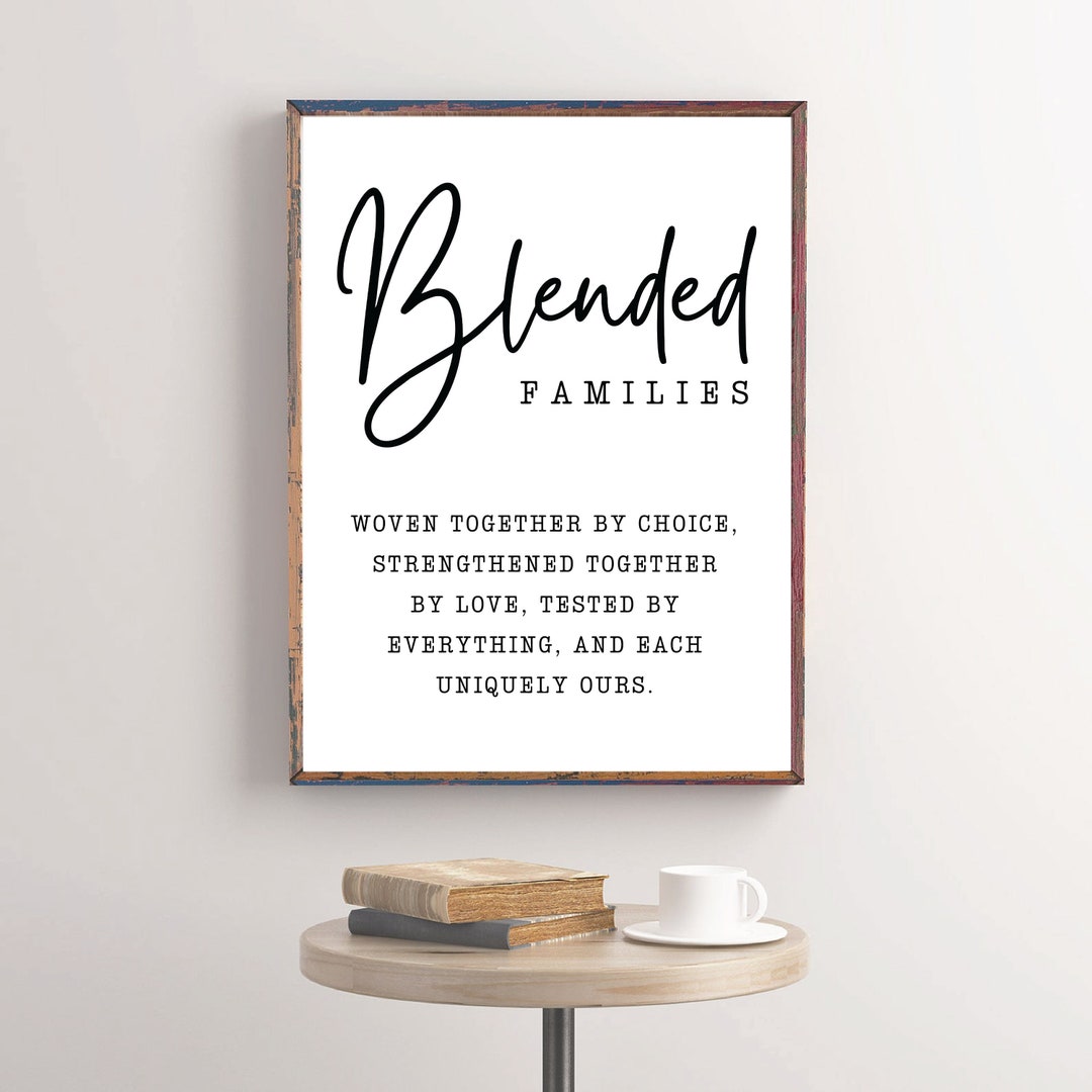 Blended Family Gift, Gift for Family Print Mixed Family Posters Gift ...