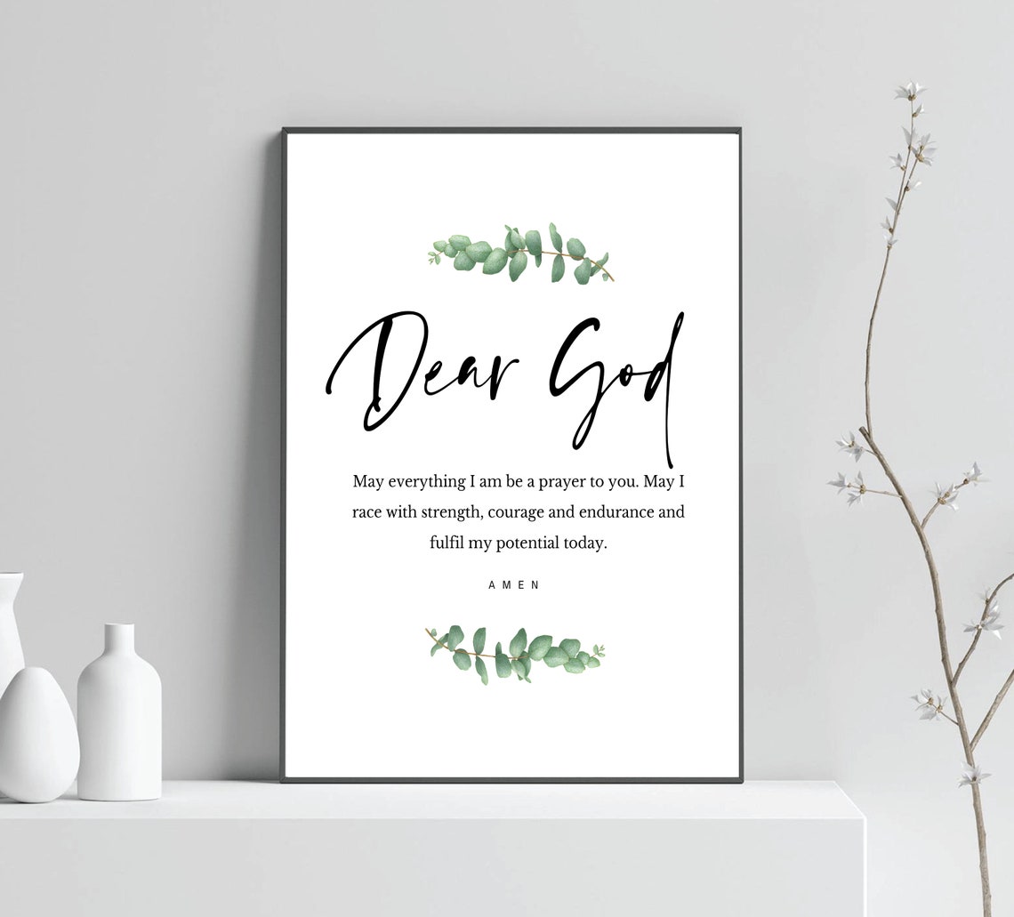 Athlete Prayer Poster, A Prayer for Athletes, a Prayer for Sports ...