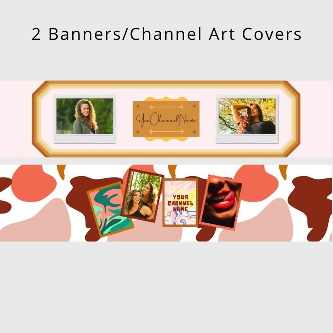 Girl Power Youtube Branding Kit Editable in Canva Minimal Clean ...