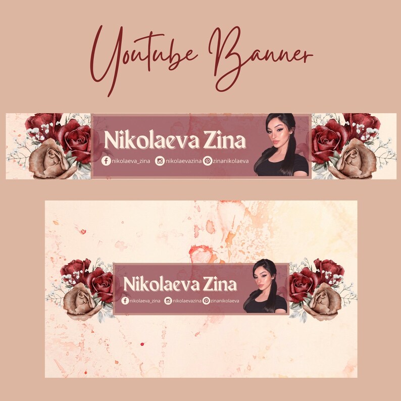 Flower Custom Made Youtube Branding Kit | Personalized Youtube ...