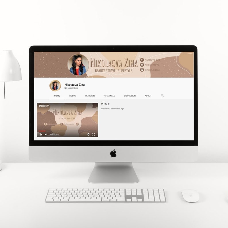 Abstract Custom Made Youtube Branding Kit Personalized - Etsy