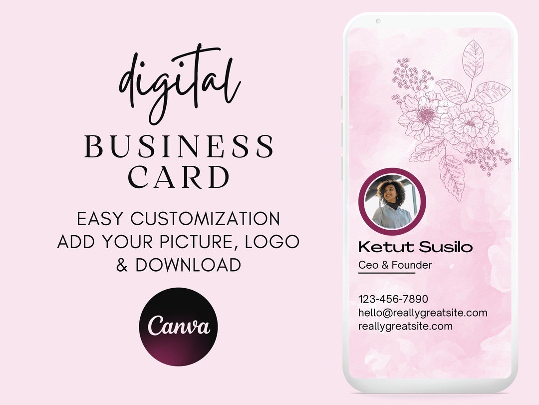 CEO and Founder Digital Business Card, Vertical Digital Business Card ...