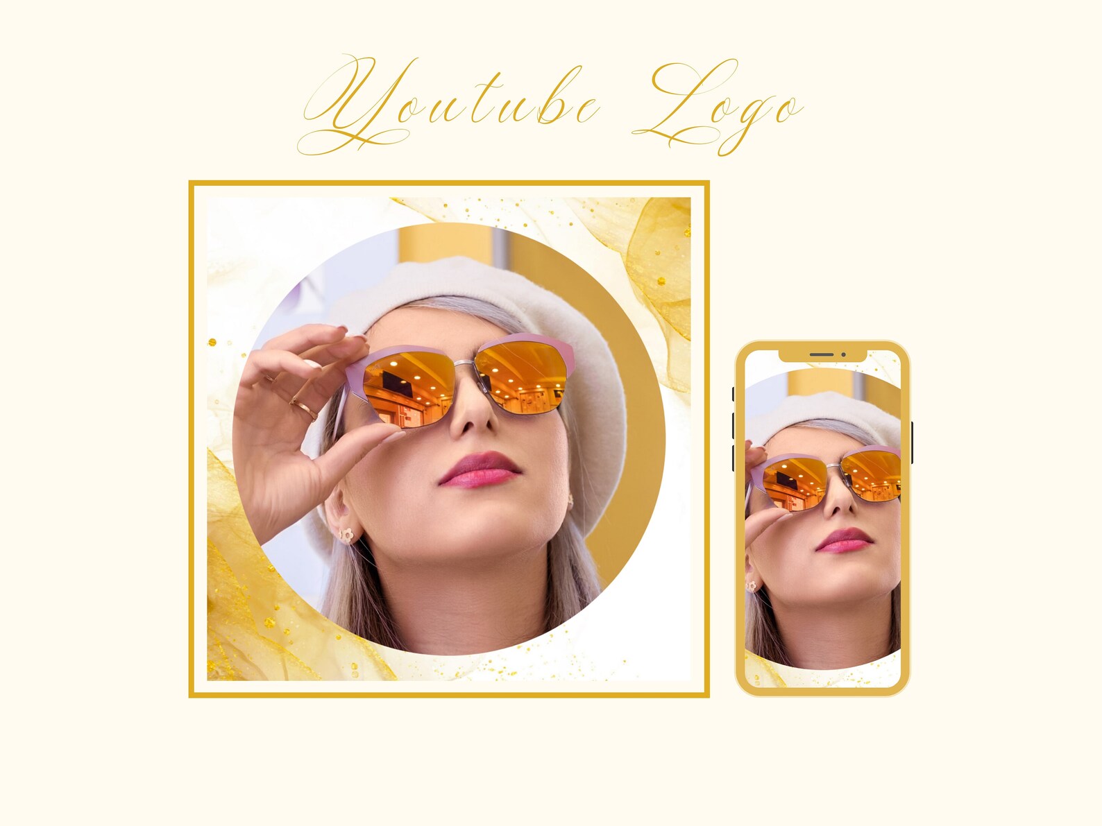 Light Golden DIY Youtube Channel Kit Easy Editable in Canva - Etsy