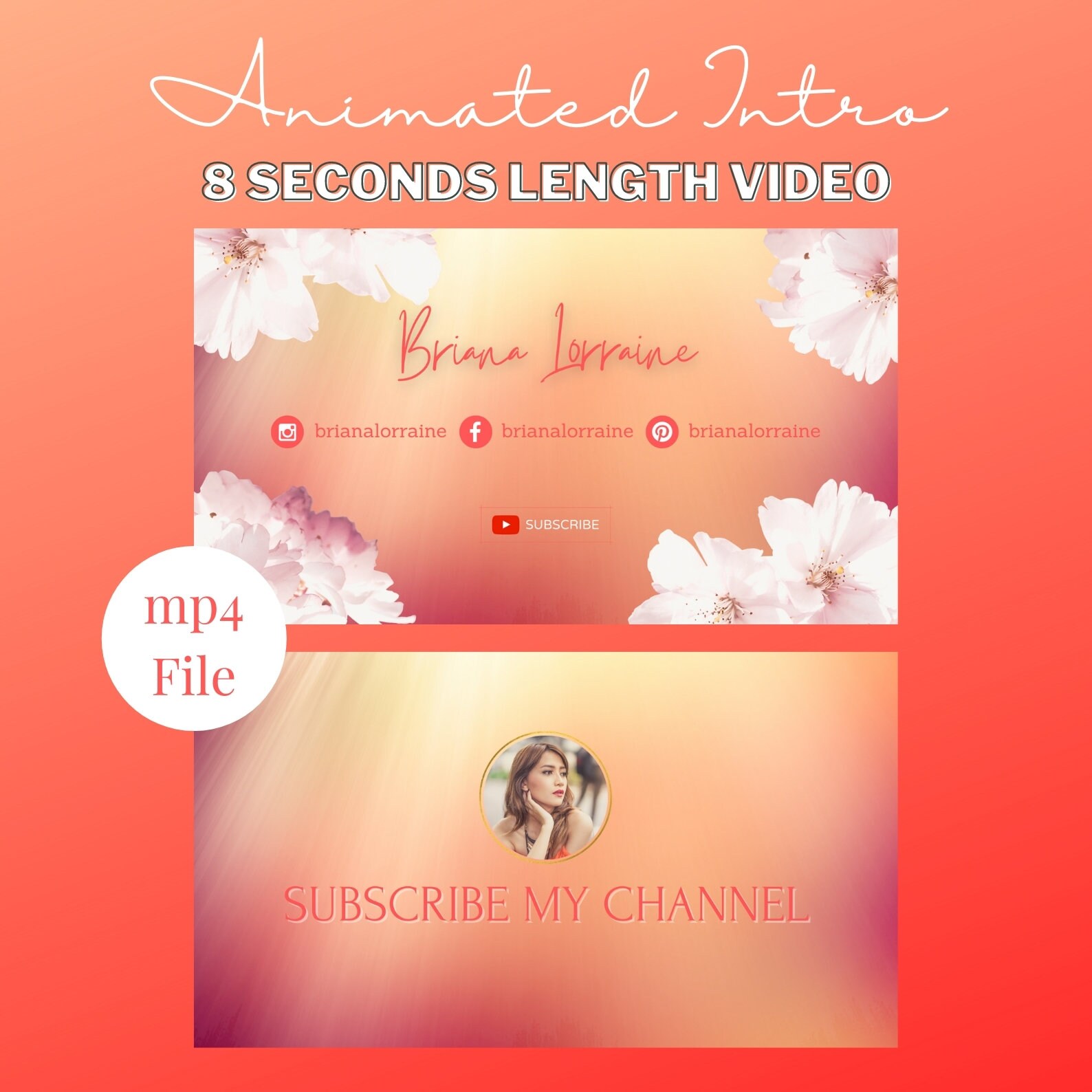 White Rose DIY Youtube Canva Template Editable Youtube Channel Kit ...