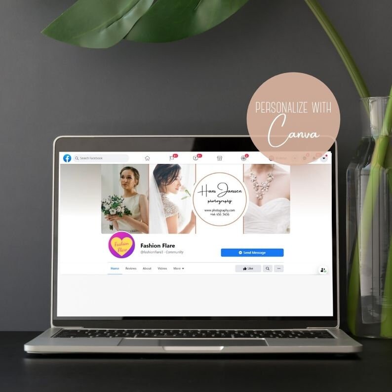 Photographer Facebook Cover Template, Canva Editable Facebook Banner ...