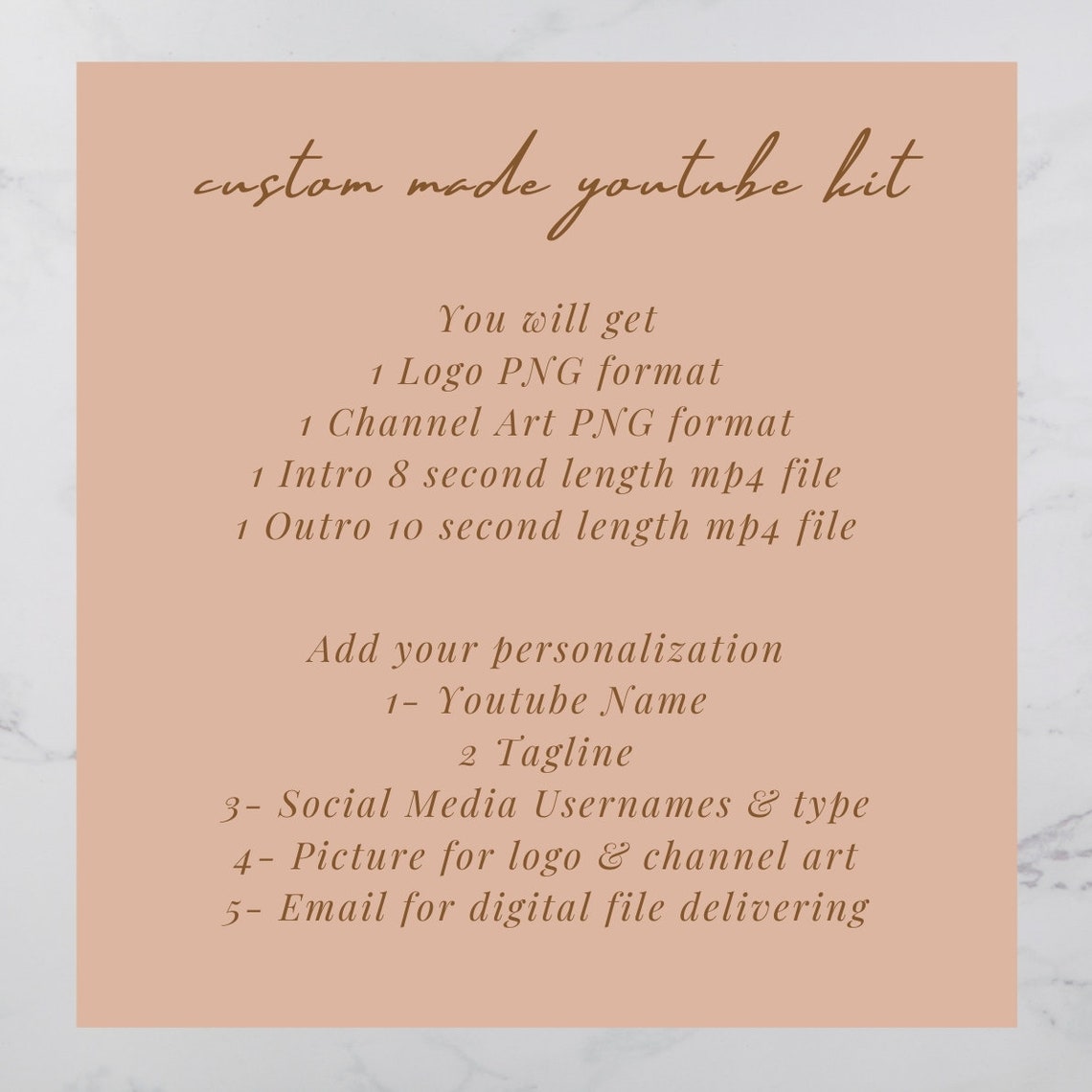 Custom Made Youtube Branding Kit Personalized Youtube Youtube Channel ...