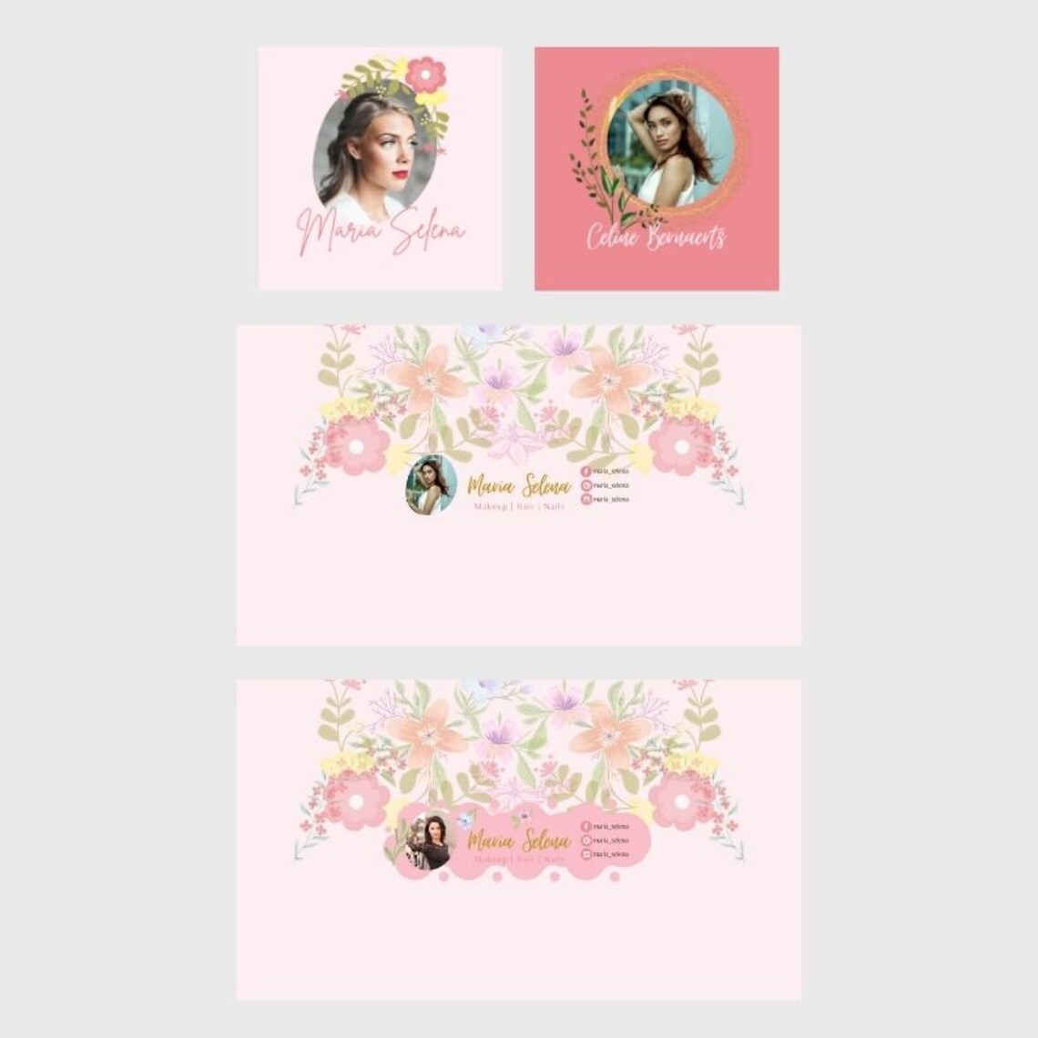 Flower Youtube Channel Kit Edit in Canva Youtube Branding Kit Minimal ...