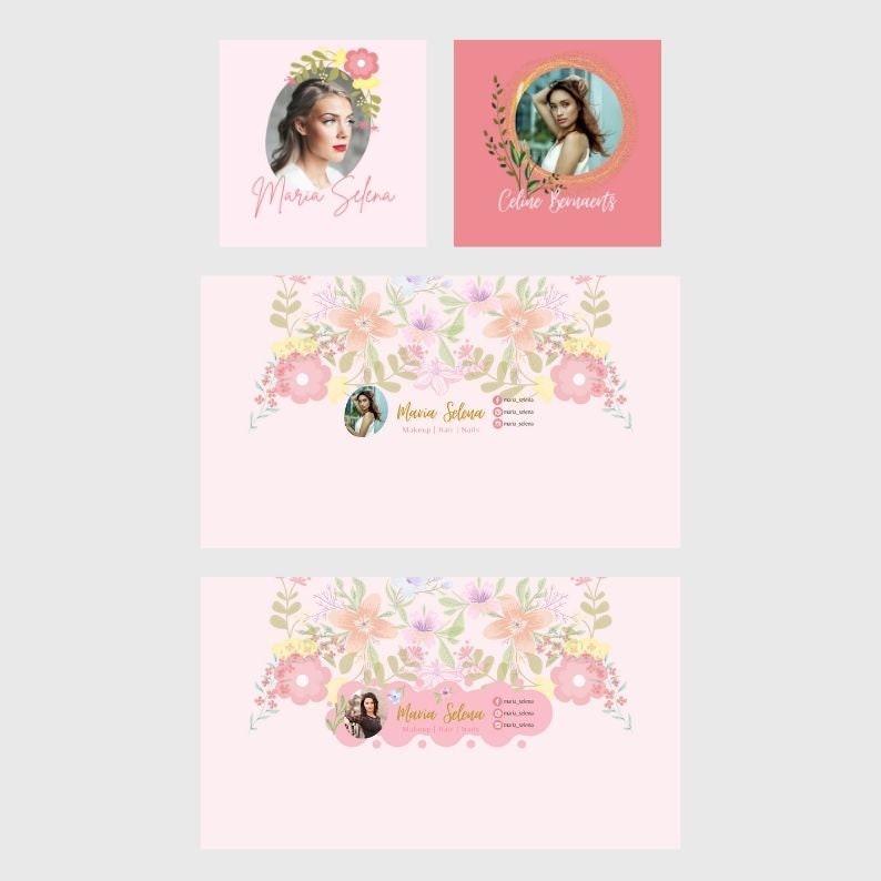 Flower Youtube Channel Kit Edit in Canva Youtube Branding Kit Minimal ...