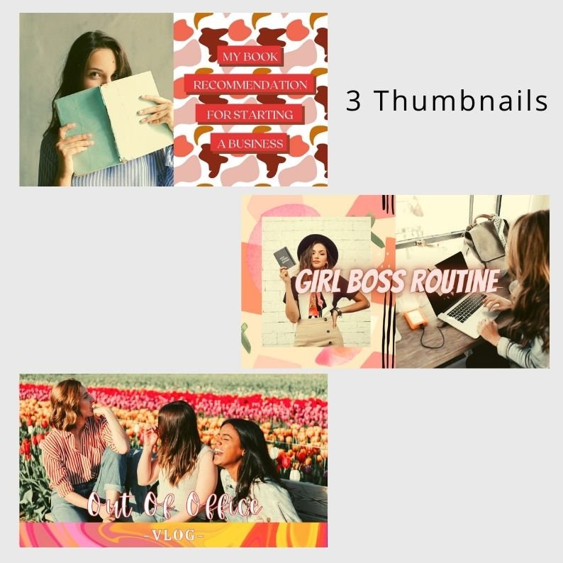 Girl Power Youtube Branding Kit Editable in Canva Minimal Clean ...