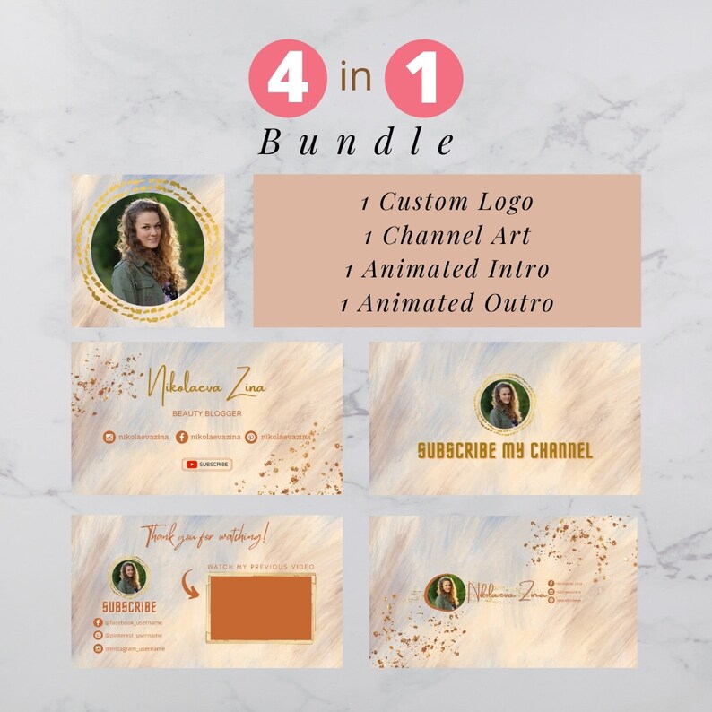 Custom Made Youtube Branding Kit | Personalized Youtube | Youtube ...