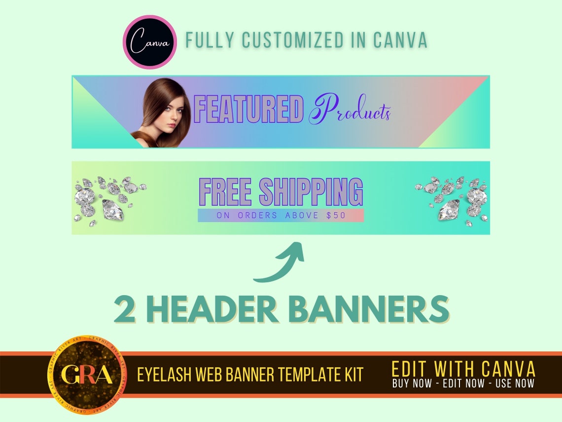 Beauty Shop Shopify Website Banner Template Web Category - Etsy