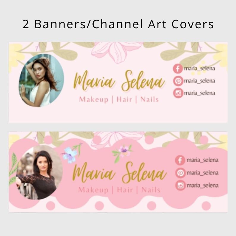 Flower Youtube Channel Kit Edit in Canva | Youtube Branding Kit ...