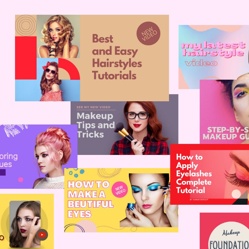 Youtube Thumbnail Templates 20 Easy Editable Video Thumbnails in Canva ...