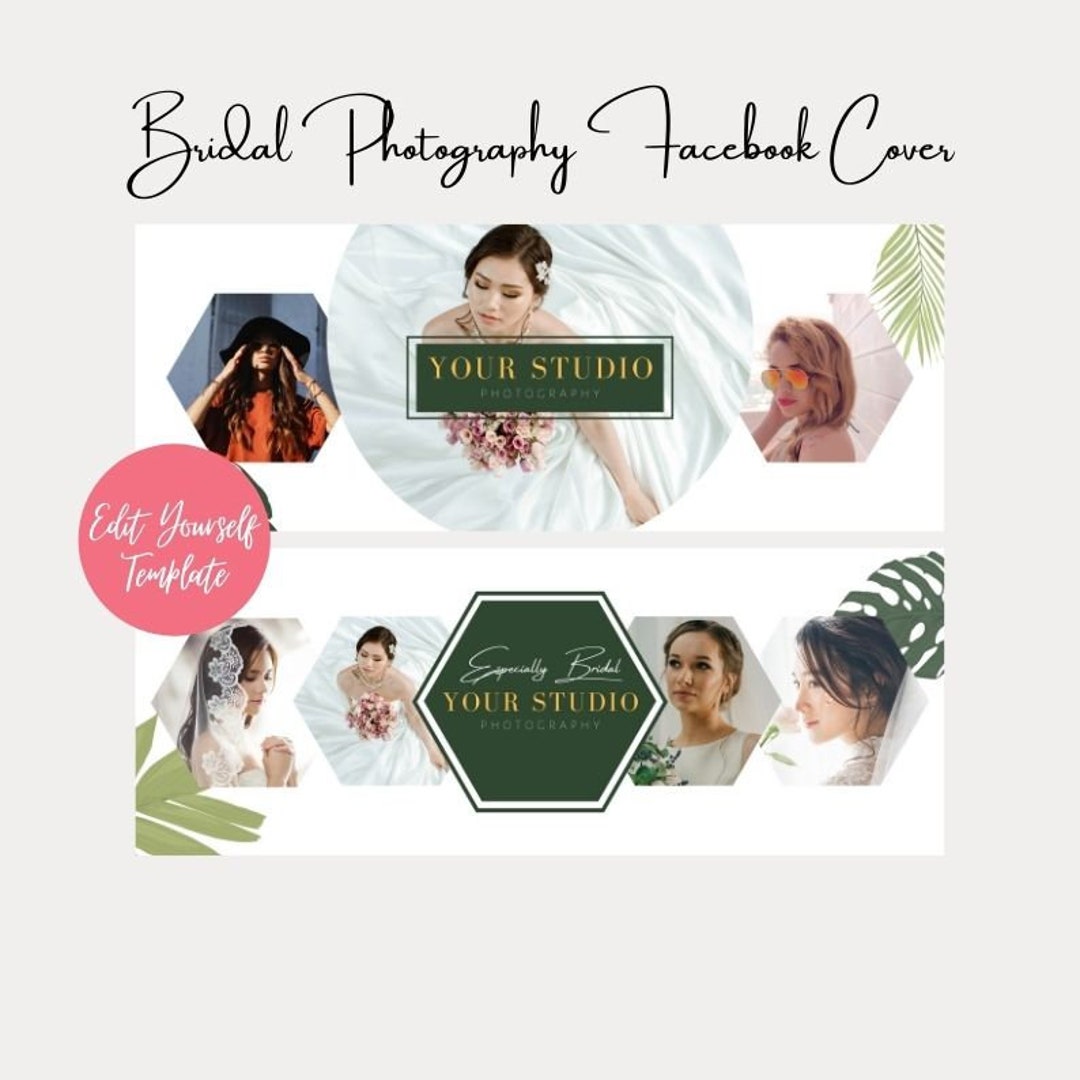 Bridal Photographer Facebook Cover Template: Photo Collage (canva) - Etsy