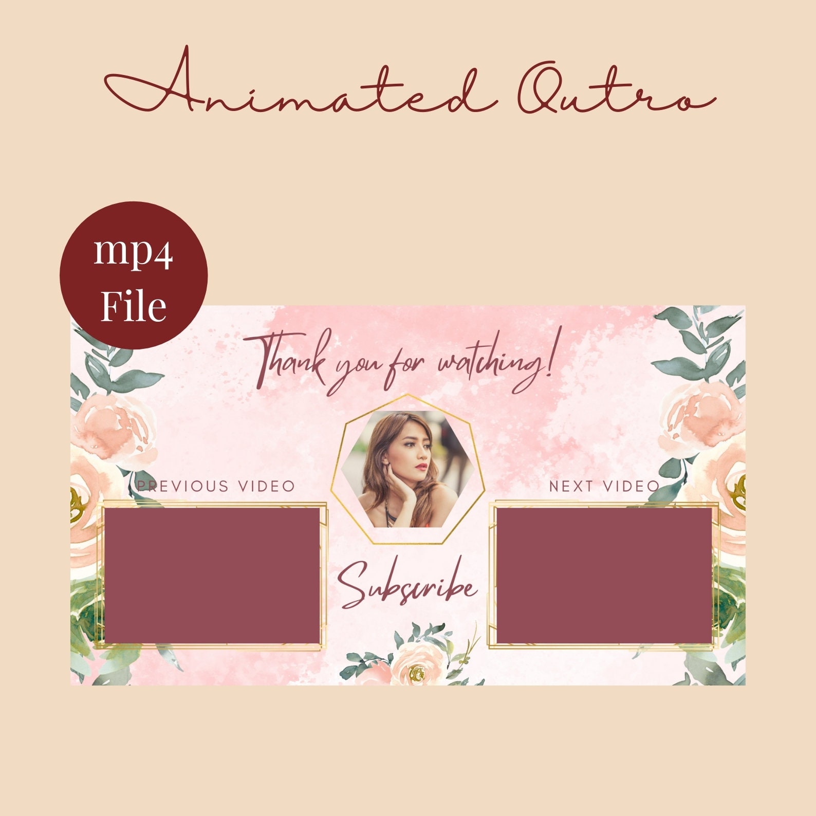 Rose Custom Made Youtube Branding Kit Personalized Youtube - Etsy