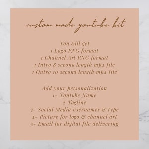 Abstract Custom Made Youtube Branding Kit | Personalized Youtube ...