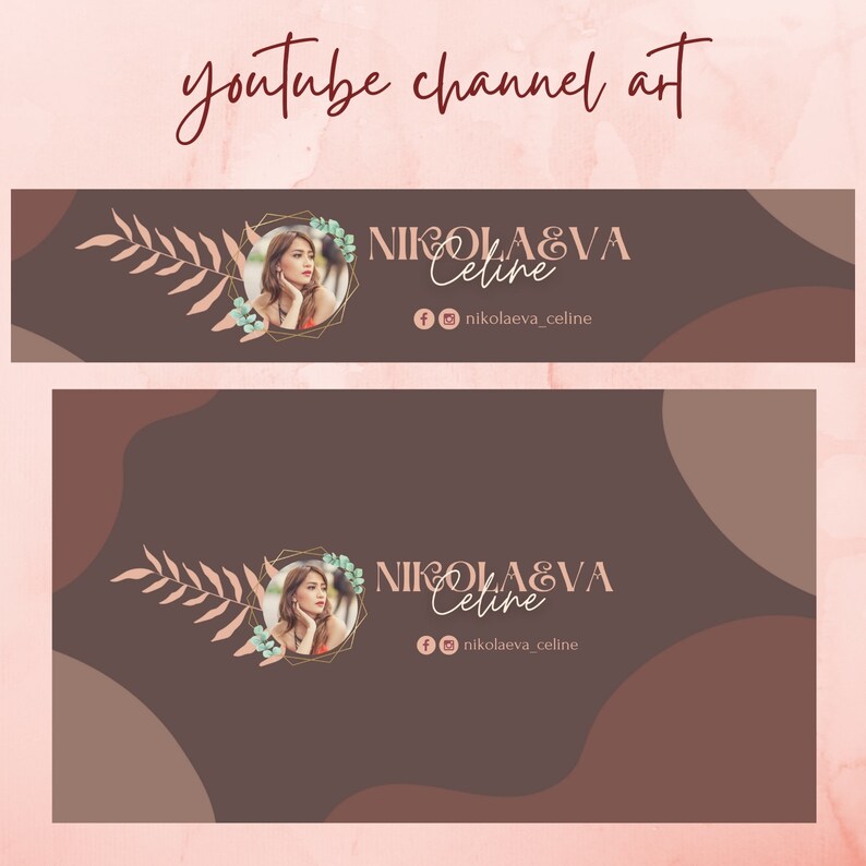 B-BROWN DIY Youtube Branding Kit Editable in Canva | Youtube Channel ...