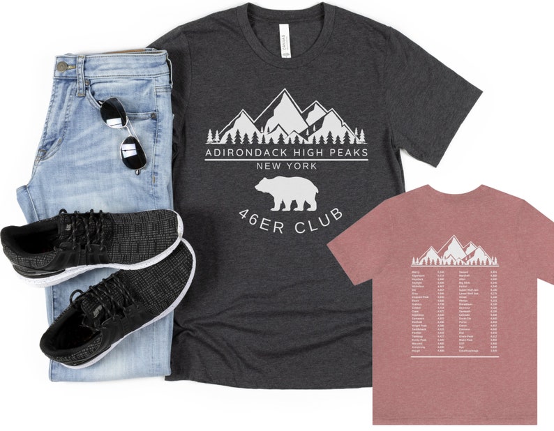 46er Club New York Adirondack Tee, Unisex NY Adirondack Shirt, Hike the ...
