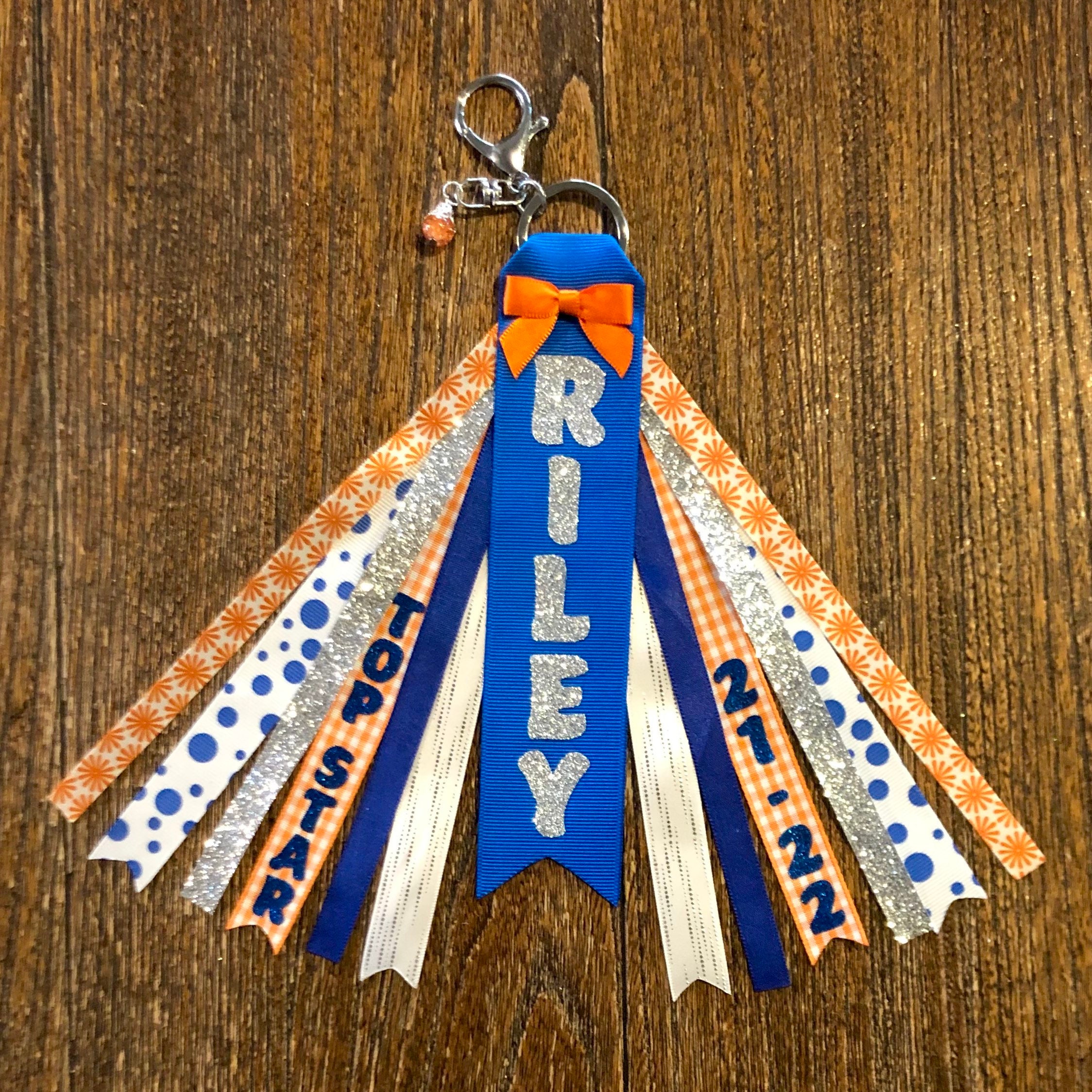 Personalized RIBBON KEYCHAIN Name Key Ring/bag Tag/zipper - Etsy