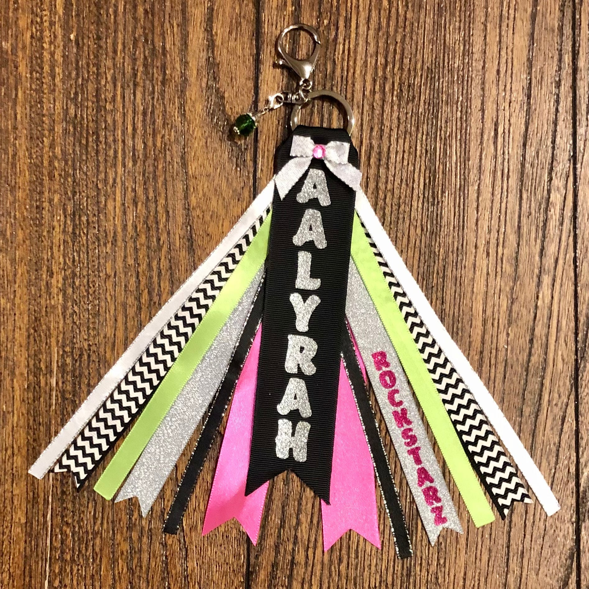 Personalized RIBBON KEYCHAIN Name Key Ring/bag Tag/zipper - Etsy