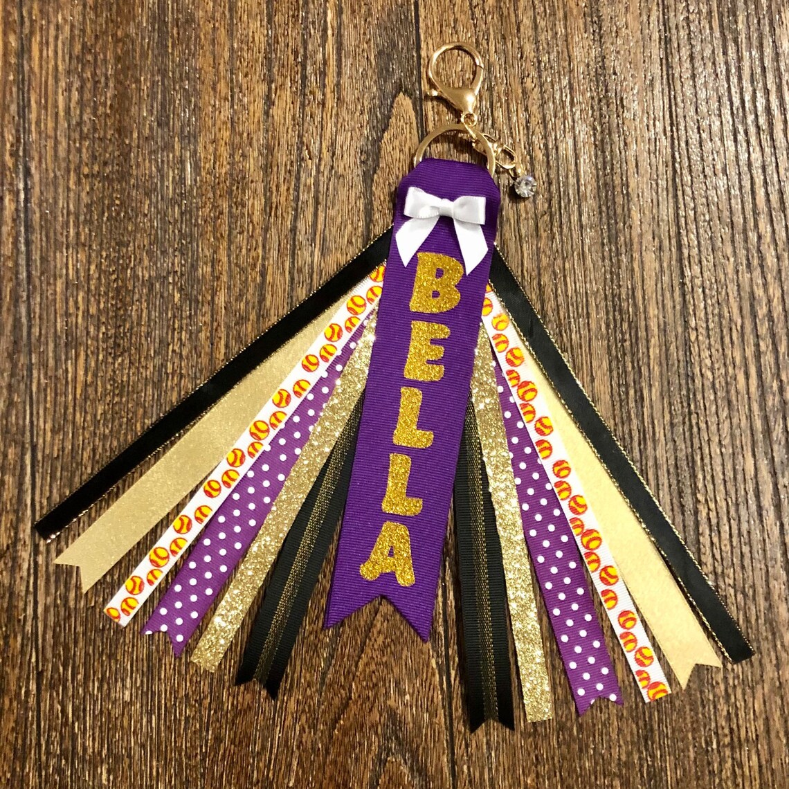 Personalized RIBBON KEYCHAIN Name Key Ring/bag Tag/zipper - Etsy