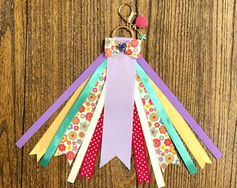 Personalized RIBBON KEYCHAIN Name Key Ring/bag Tag/zipper - Etsy