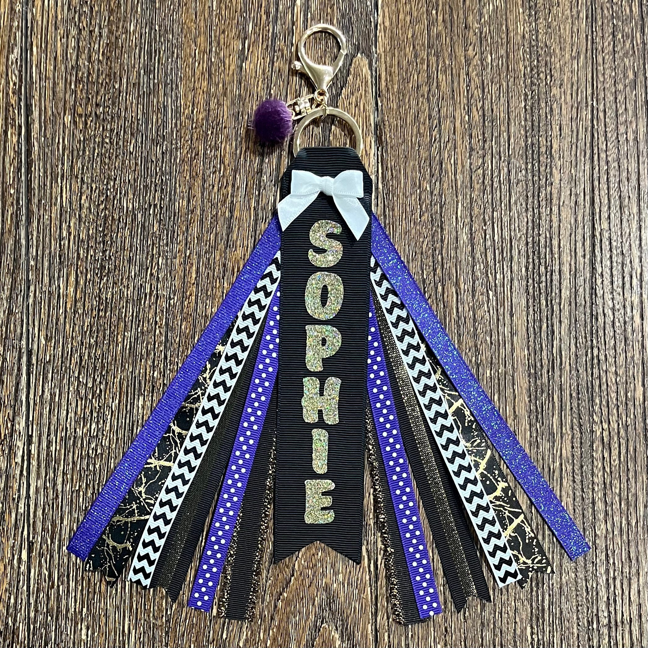 Personalized RIBBON KEYCHAIN Name Key Ring/bag Tag/zipper - Etsy