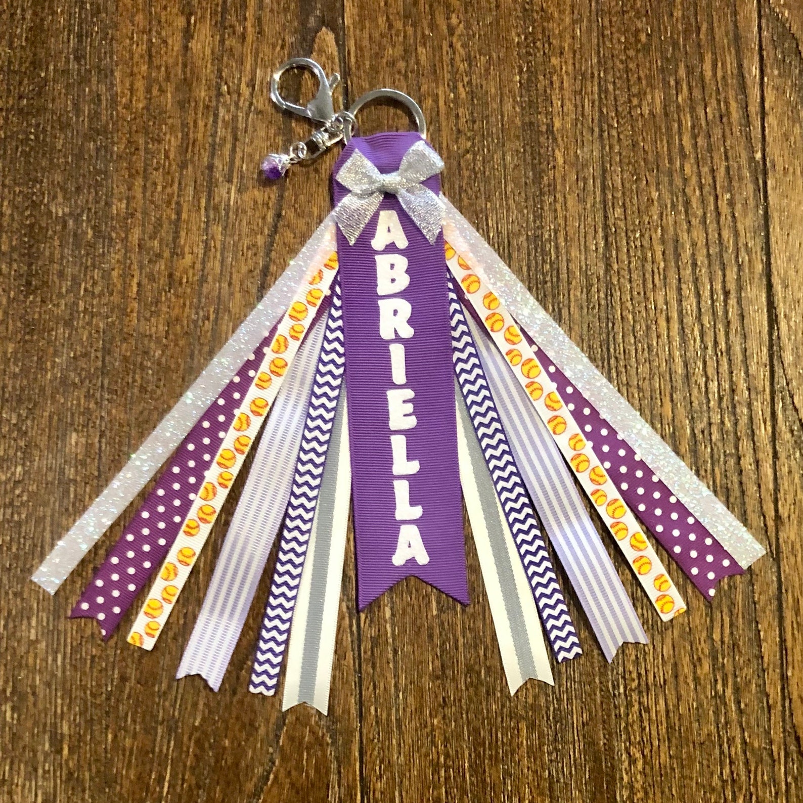 Personalized RIBBON KEYCHAIN Name Key Ring/bag Tag/zipper - Etsy