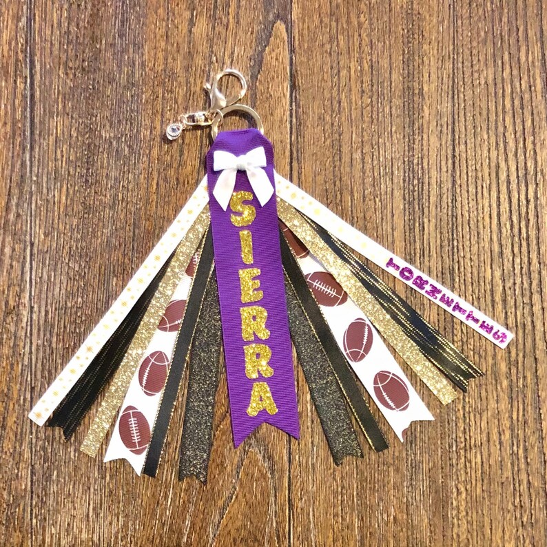 Personalized RIBBON KEYCHAIN Name Key Ring/bag Tag/zipper - Etsy