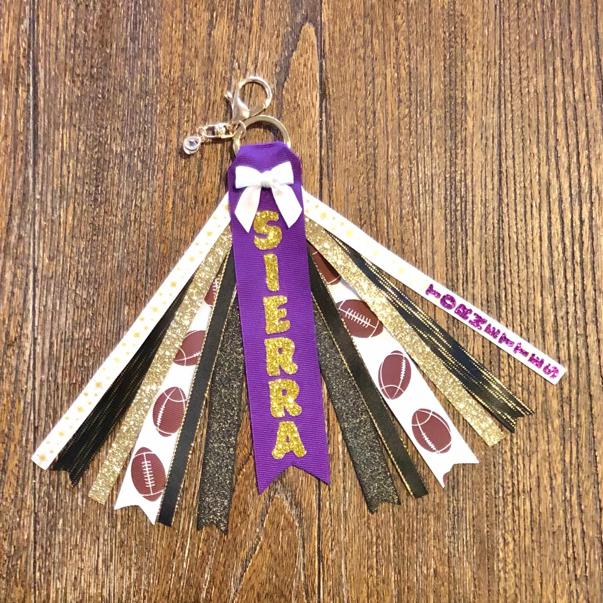 Personalized RIBBON KEYCHAIN Name Key Ring/bag Tag/zipper - Etsy