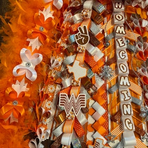 WHATABURGER Homecoming Mum Custom, One of a Kind Triple-flower Heart ...