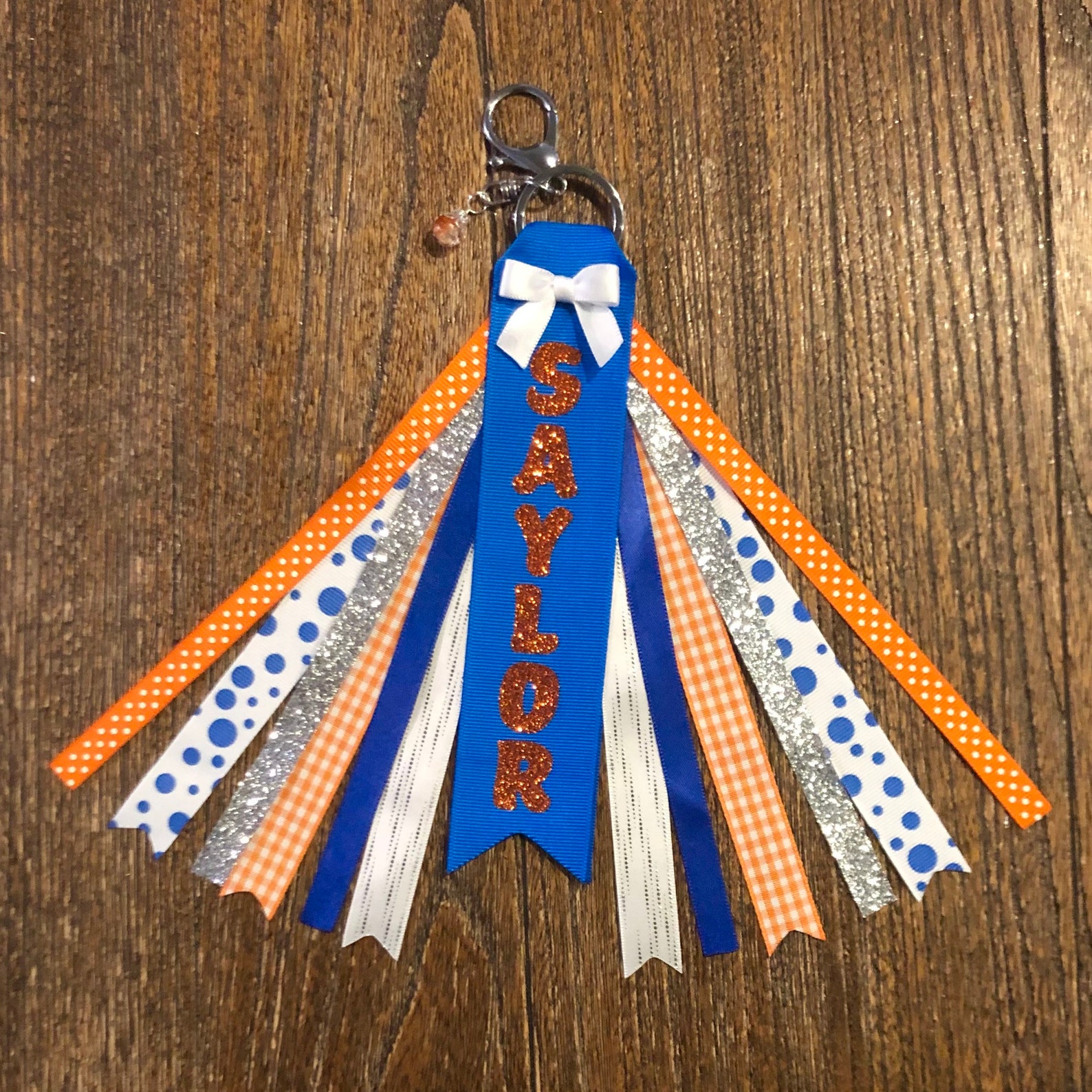 Personalized RIBBON KEYCHAIN Name Key Ring/bag Tag/zipper - Etsy