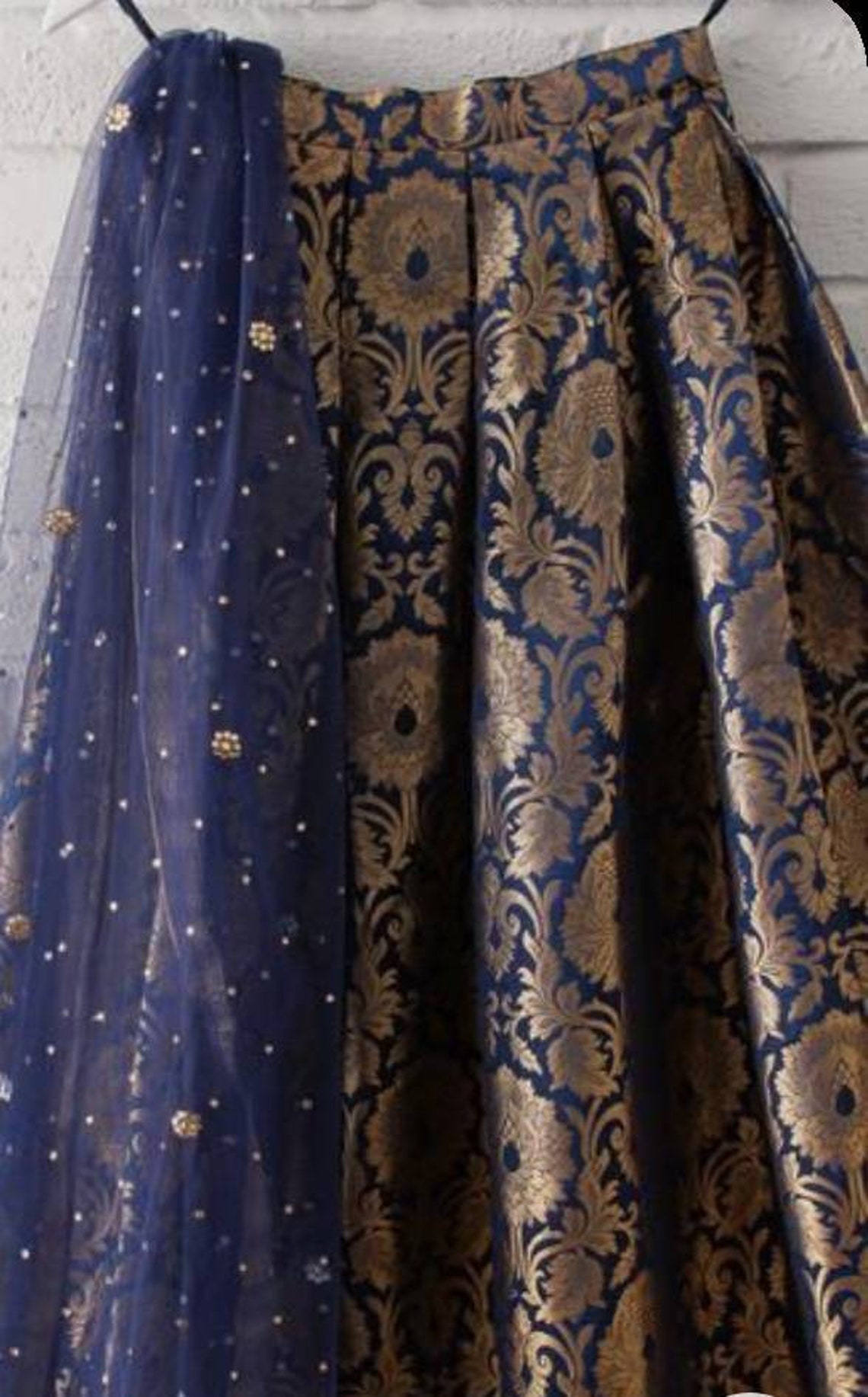 Brocade lengha skirts indian lengha Colors available | Etsy