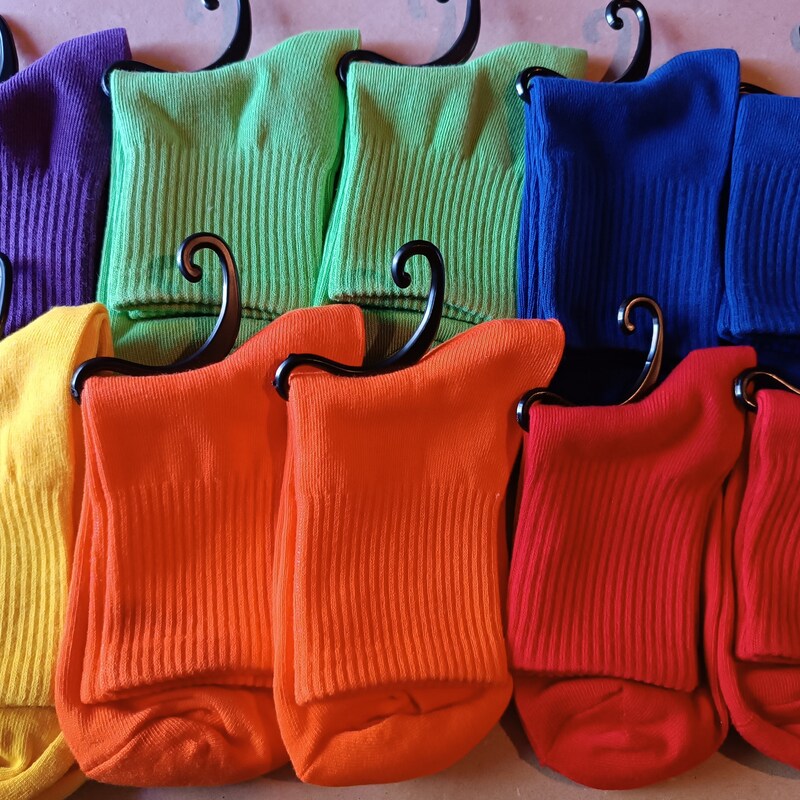 Coloured Cotton Socks - Etsy UK