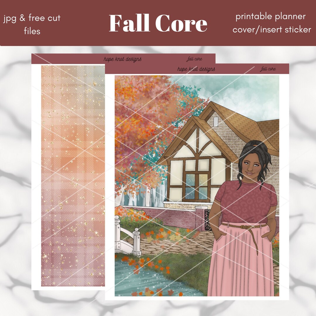 Fall Core PRINTABLE Planner Cover/insert Cover Sticker/dashboard ...