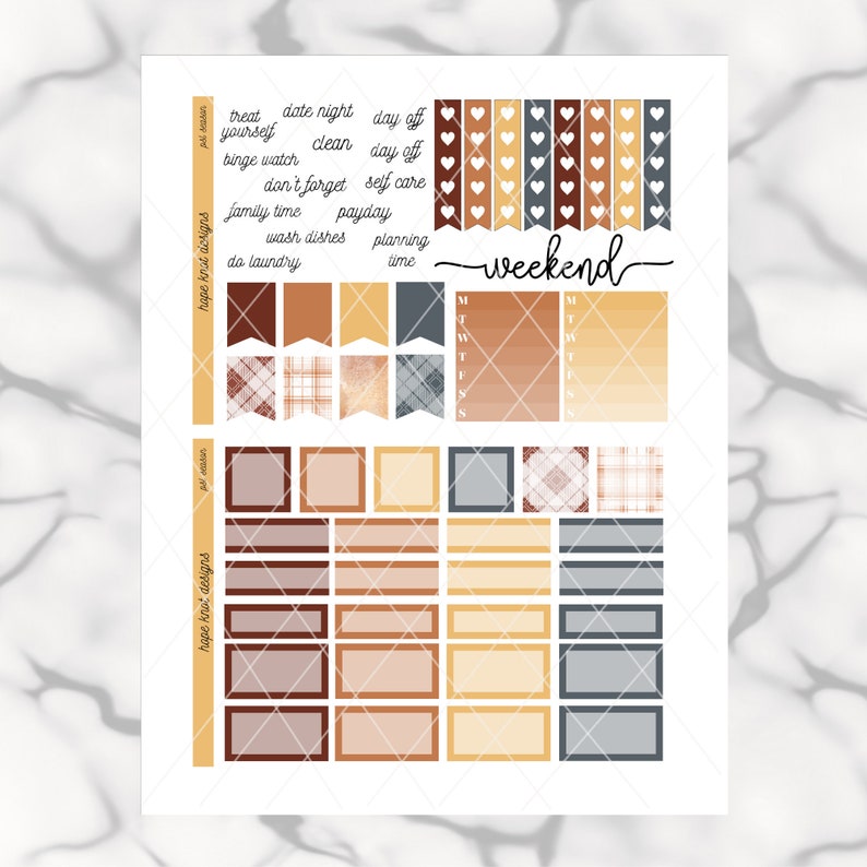 PSL Season Printable Weekly Vertical Planner Sticker | Etsy
